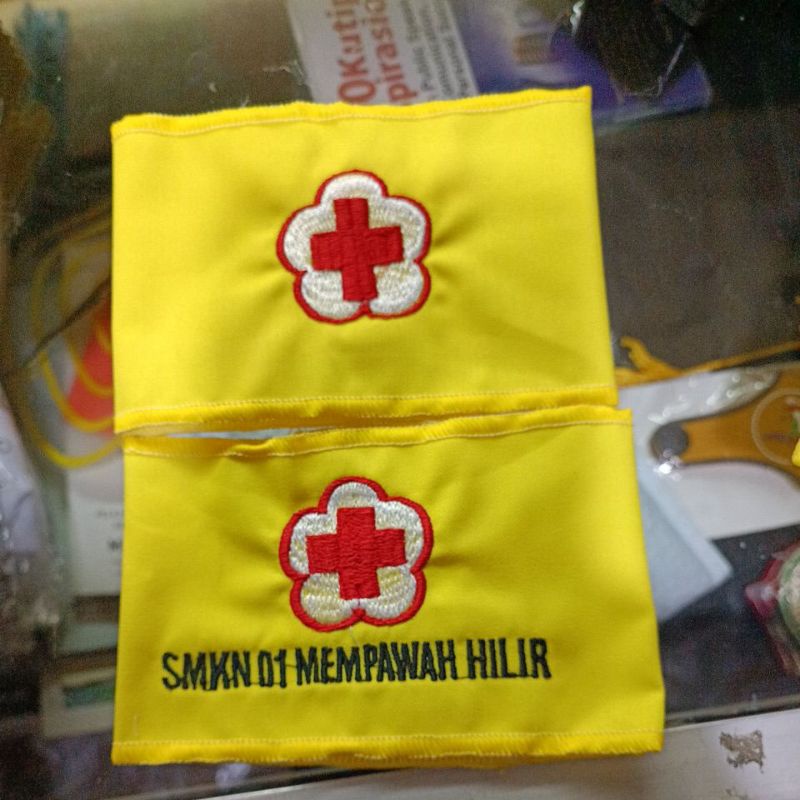 Jual ban lengan PMI tanda pengenal custom bahan Japan drill dan ban ...