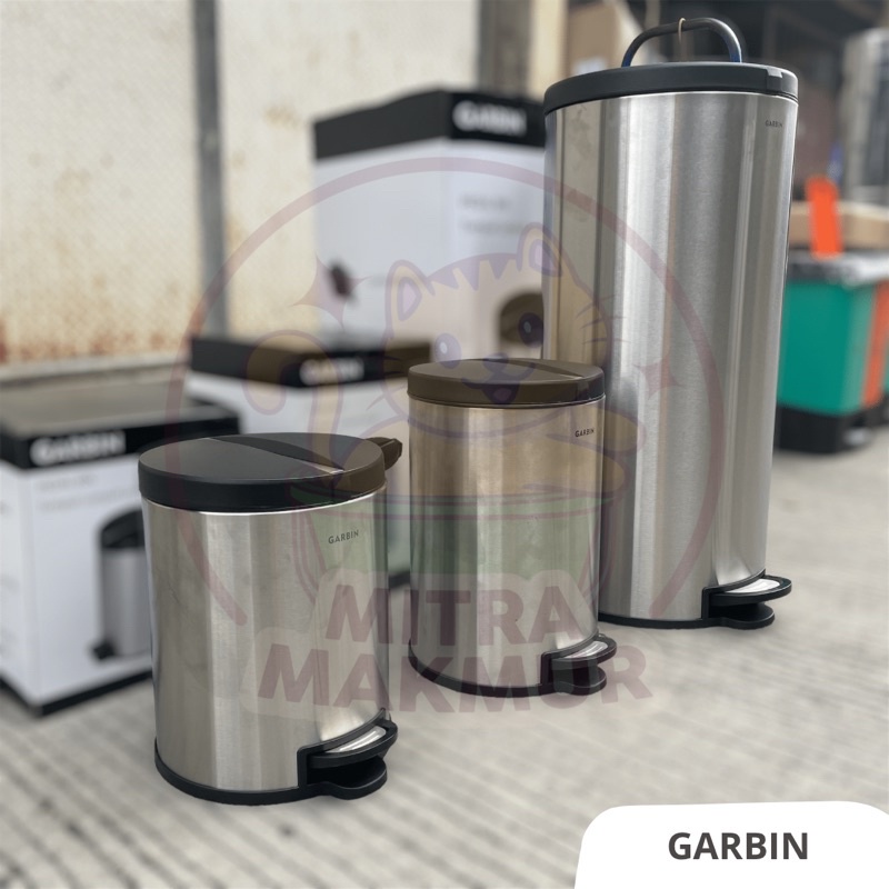 Jual GARBIN - Tempat Sampah Injak Pedal Stainless 5L 7L 12L 20L 30L Tong Sampah Injek | Shopee ...
