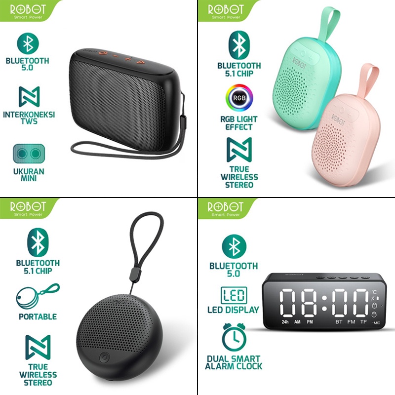 Jual SPEAKER BLUETOOTH PORTABLE ROBOT RB20 RB30 RB110 RB150 | Shopee Indonesia