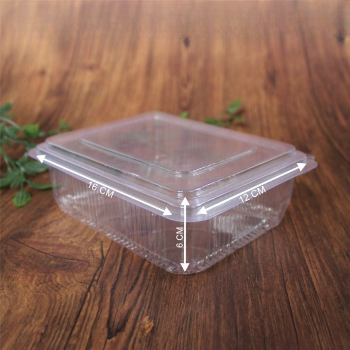 Jual Mika Mealbox Makanan Tray Cake Brownies Transparant Mika Bening ...