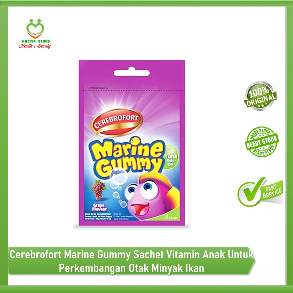 Jual CEREBROFORT MARINE GUMMY Sachet Vitamin Anak Kunyah Untuk ...