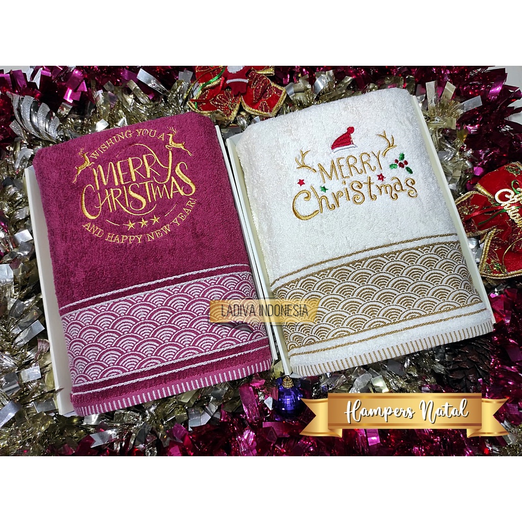 Jual KADO NATAL - GIFT BOX SET CHRISTMAS Paket Handuk Premium + Custom ...
