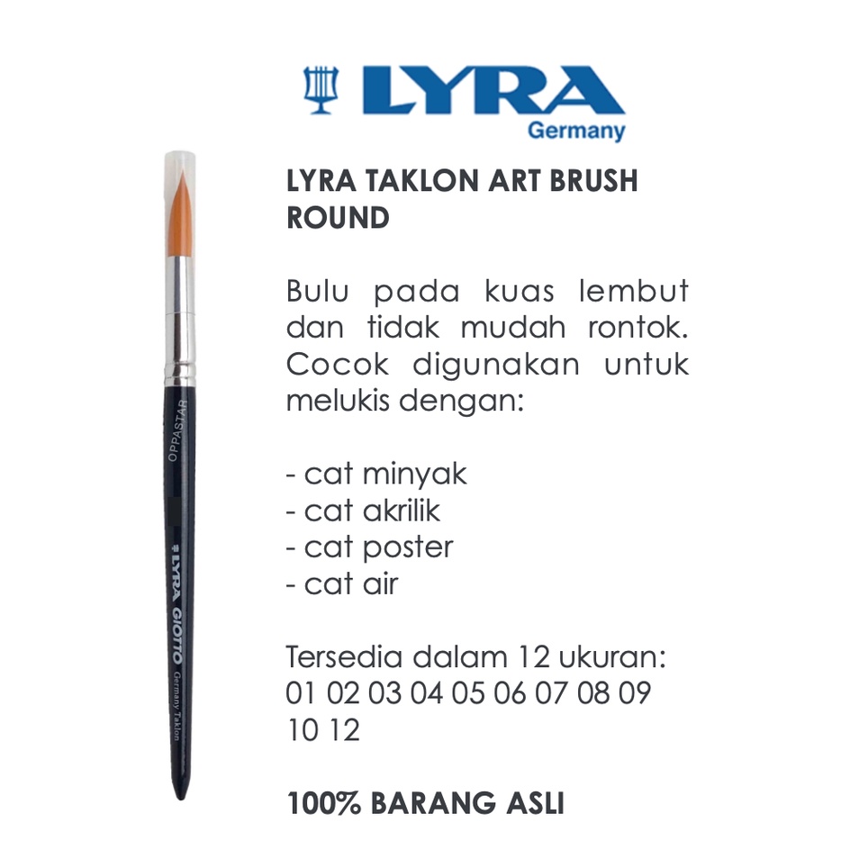 Jual Kuas Lukis Lyra Giotto Brush Round 12 Original | Shopee Indonesia