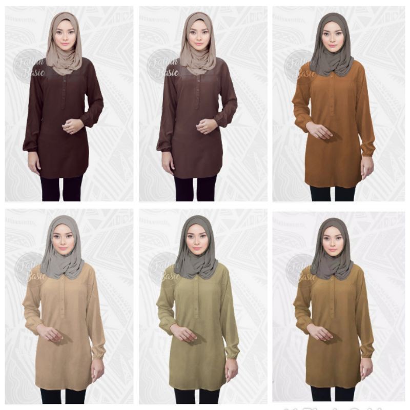 Jual NUANSA COKELAT - Blouse polos rayon Milo-kahkii-coksu-caramel ...