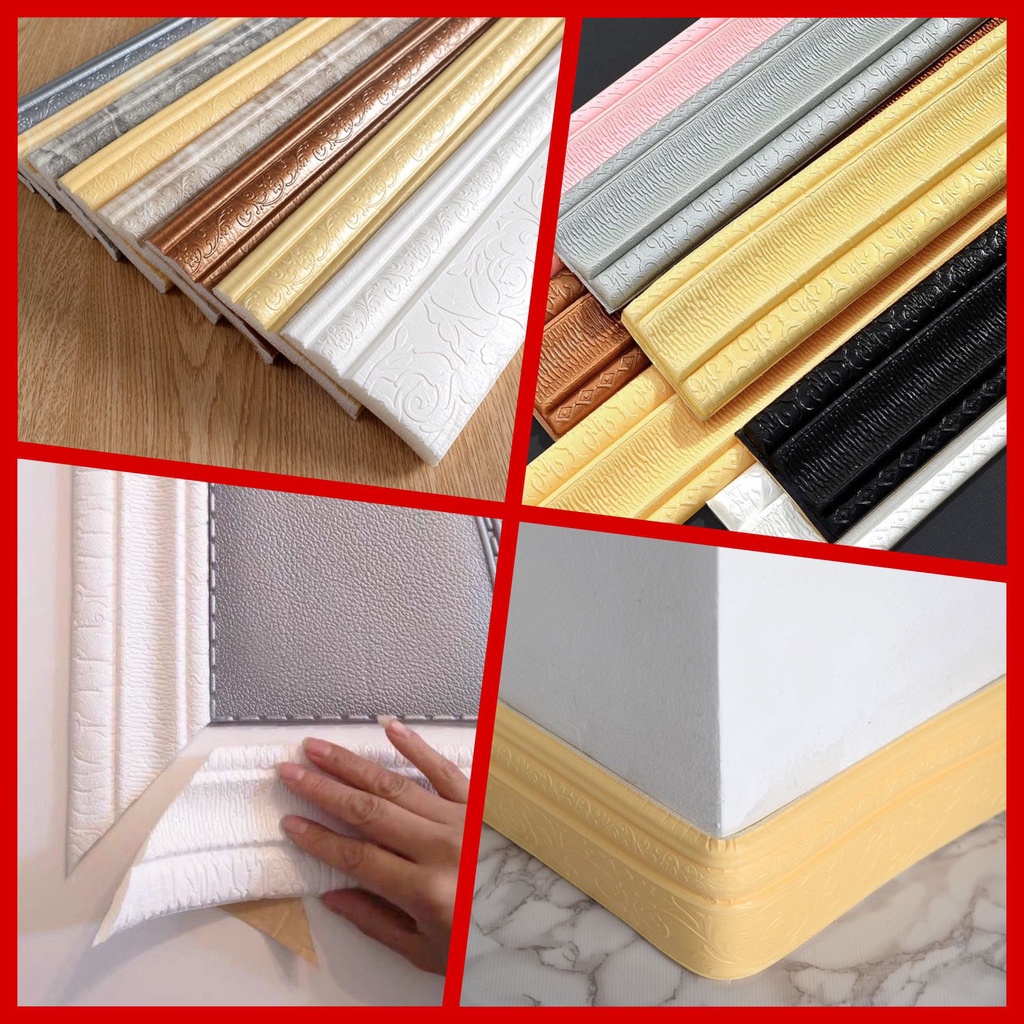 Jual Wall Border List / Wallborder Foam 3D / List dinding 3D | Shopee ...