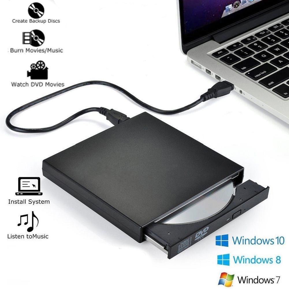 Jual USB DVD CD ROM RW R External ROM RW Slim Portable Laptop Optical ...