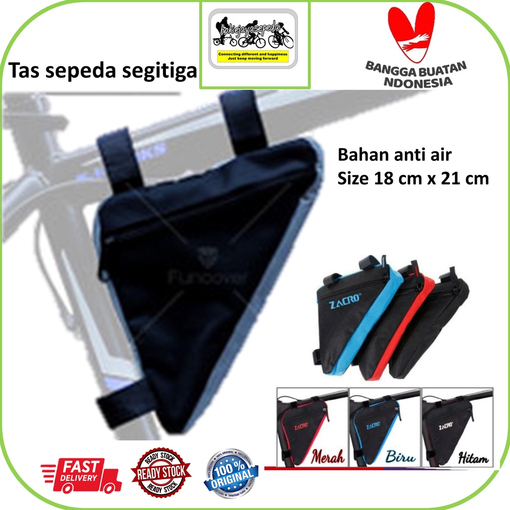 Jual Tas sepeda segitiga di frame bahan nylon waterproof | Shopee Indonesia