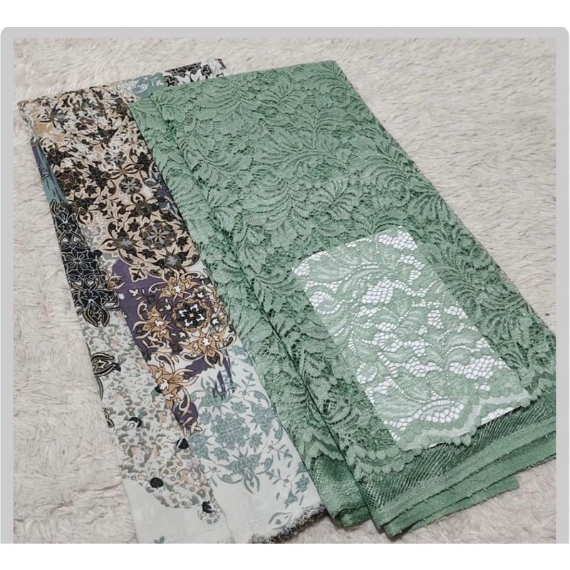 Jual Set/Paket Kain Bridesmaid Brokat Cord & Batik Semi Sutra | Shopee ...