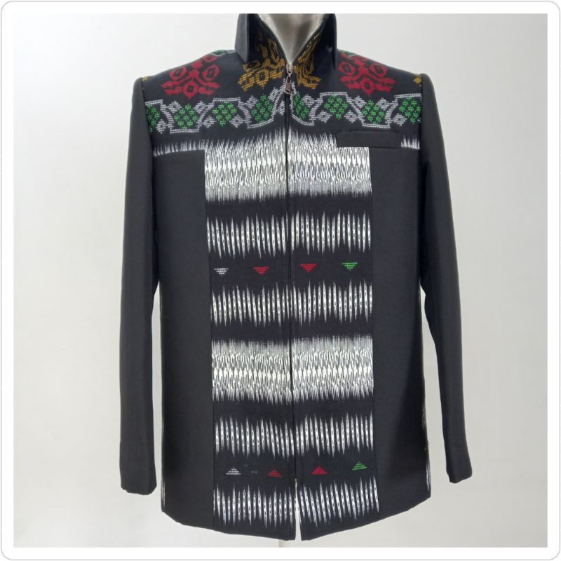 Jual Jas jaket ulos/ Jas jaket ulos kombinasi hitam / Jas semi jaket ...
