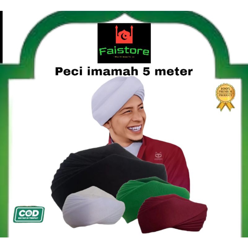 Jual PECI IMAMAH PERMANEN 5 METER/IMAMAH PERMANEN 5 METER/SORBAN IMAMAH ...