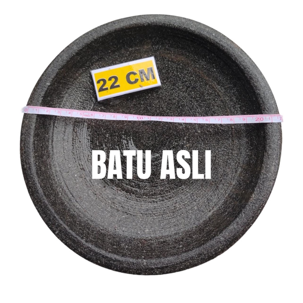 Jual cobek batu asli 22 cm satu paket garansi pecah ganti yang baru ...