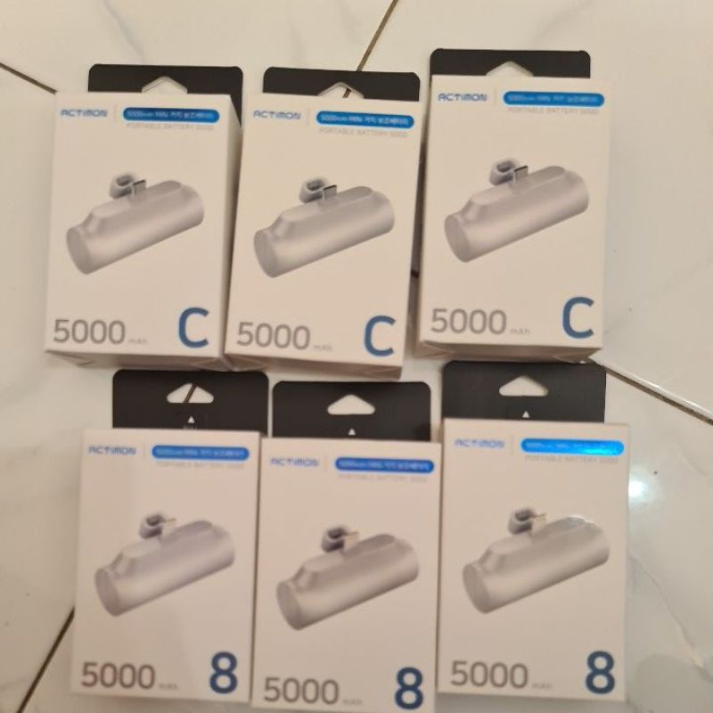 Jual Ready stock powerbank actimon 5000 mAh tanpa kabel | Shopee Indonesia