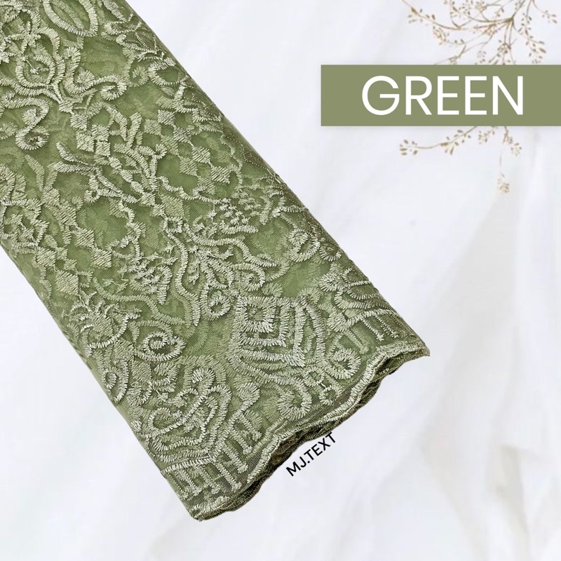 Jual KAIN KEBAYA TILE MOTIF SAPTO BROKAT TULLE SUMBA EMBROIDERY ETNIK 1 ...