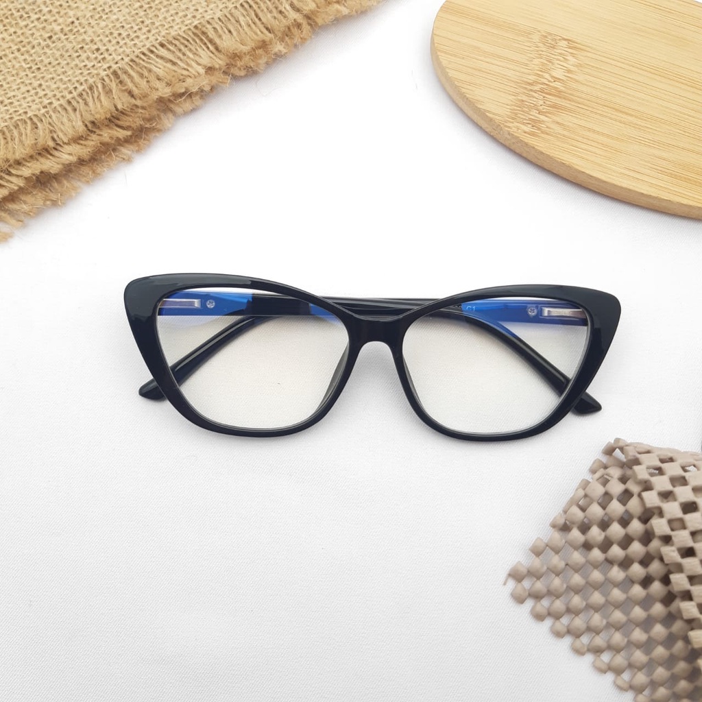Jual KACAMATA CAT EYE MINUS WANITA FRAME 6022 LENSA ANTI RADIASI ...