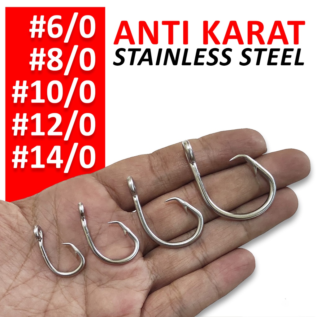 Jual Circle Hook Stainless Steel Anti Karat Kail Pancing Bulat Untuk ...