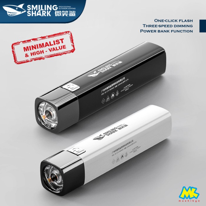 Jual Senter Camping Senter Smiling Shark / Ip65 Flashlight | Shopee ...