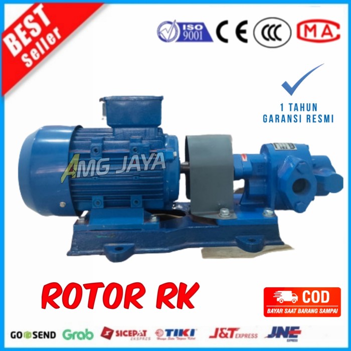 Jual ROTOR RK 33.3 Pompa Cairan Kental Gear Pump 2,2Kw Pompa Gear Oli ...