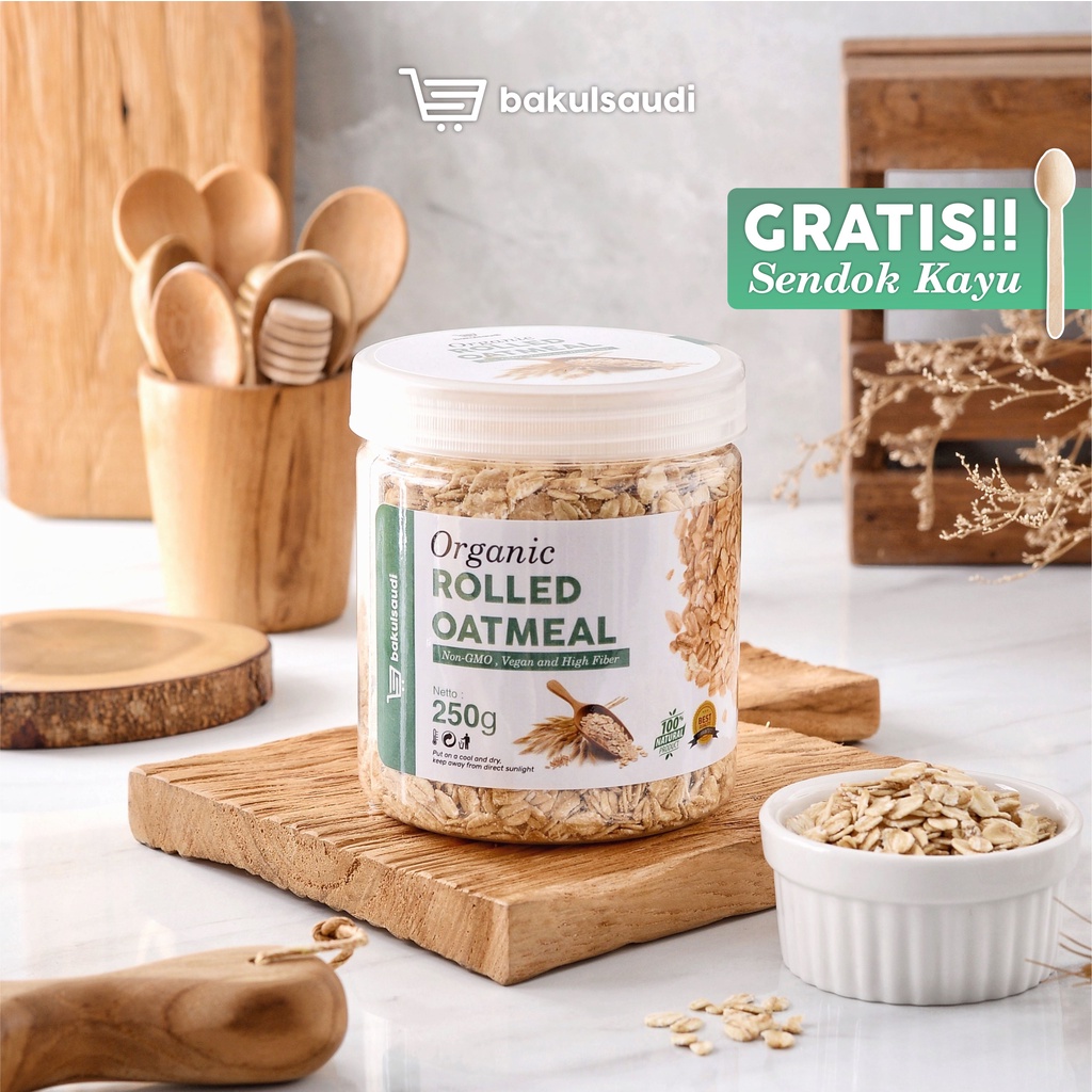 Jual Organic Rolled Oat Premium 100% Natural / Gandum Utuh Murni ...