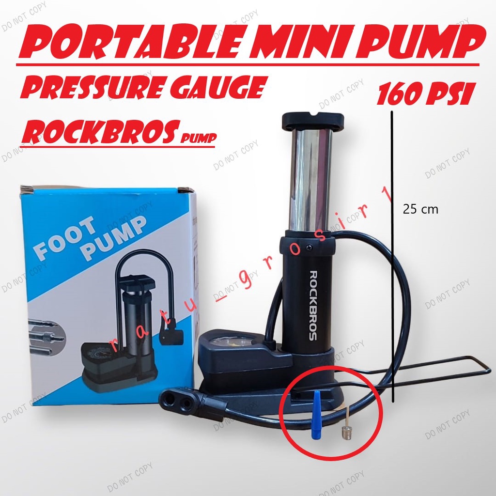 Jual Pompa Portable Mini Pompa Kaki Injak Mini Untuk Ban Motor Sepeda ...