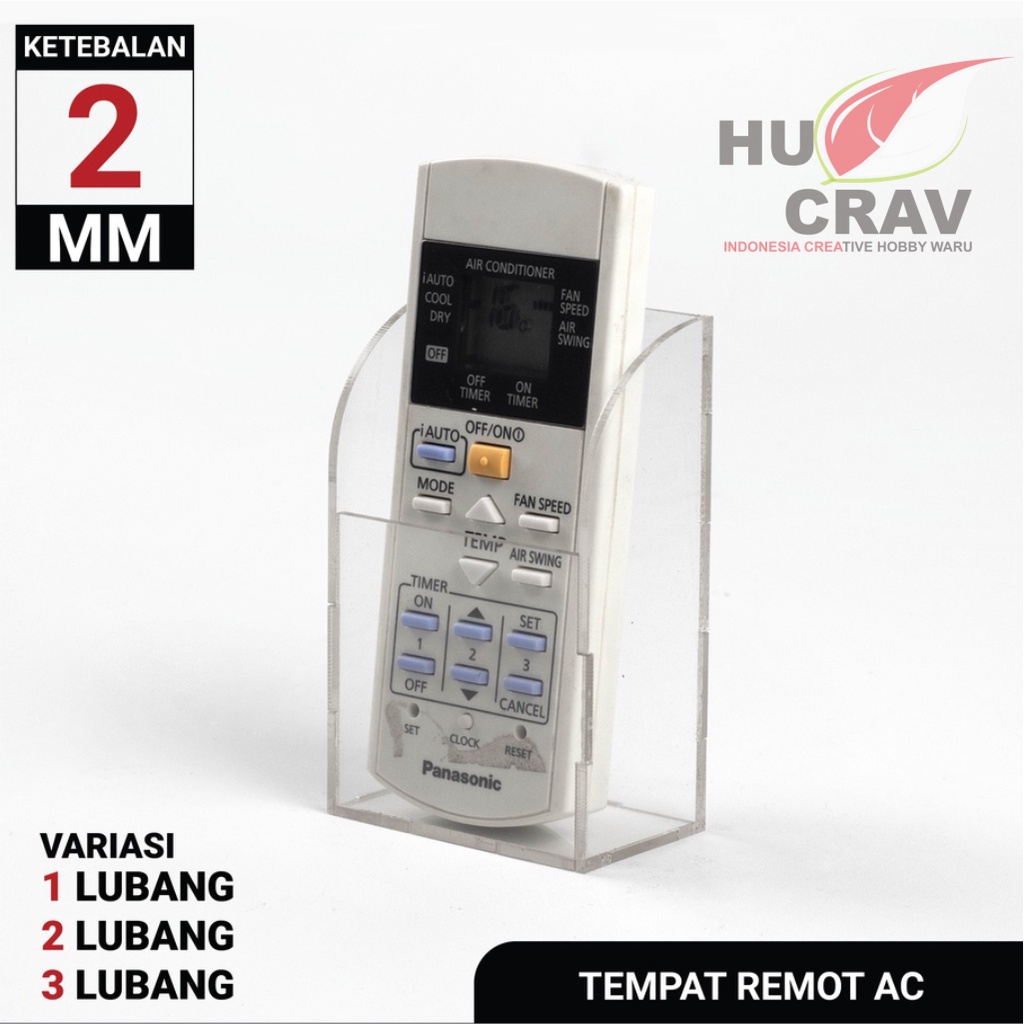 Jual Tempat Remot Acrylic Tempat Remote AC TV Akrilik Acrylic Box Kipas ...