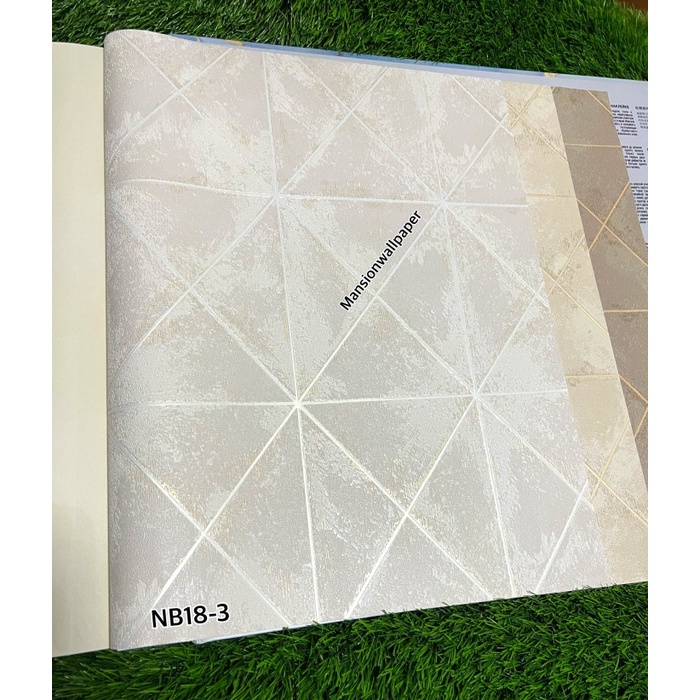 Jual Wallpaper Dinding Geometri Industrial Kotak Segitiga Acian Abstrak ...