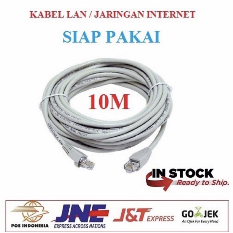 Jual Kabel LAN UTP RJ45 CAT5e 10M - Data Internet Siap Pakai | Shopee Indonesia