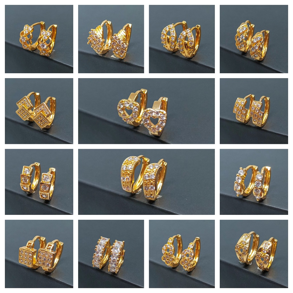 Jual Anting full Berlian Untuk Wanita xuping anting dewasa permata jurai lapis emas gold Terbaru ...