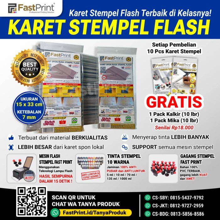 Jual Karet Spon / Busa Stempel Flash Warna 15X33Mm | Shopee Indonesia