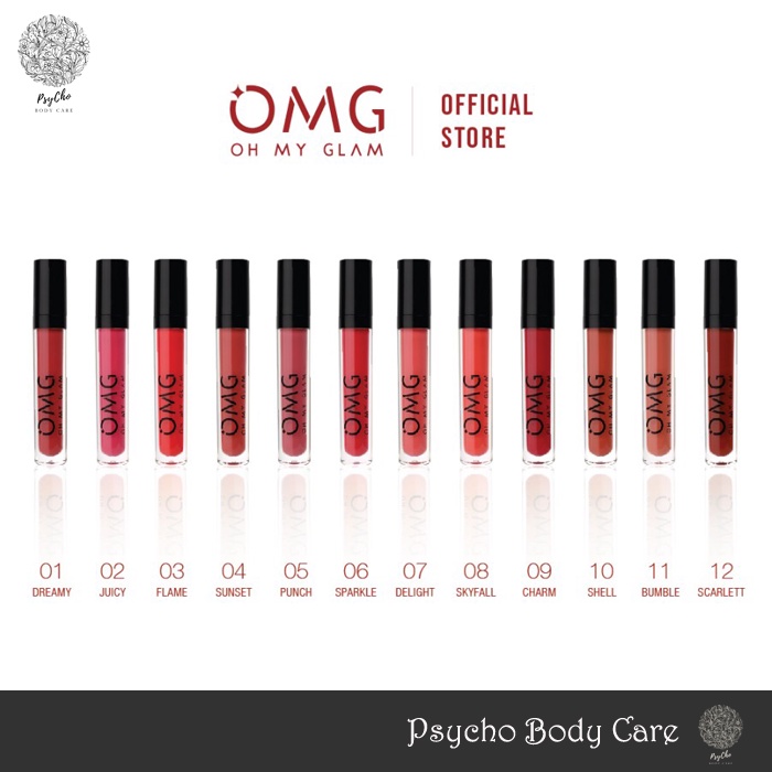 Jual OMG Oh My Glam Matte Kiss Lip Cream 3,5gr Lipcream OMG coffee edition Lipstick Original COD ...