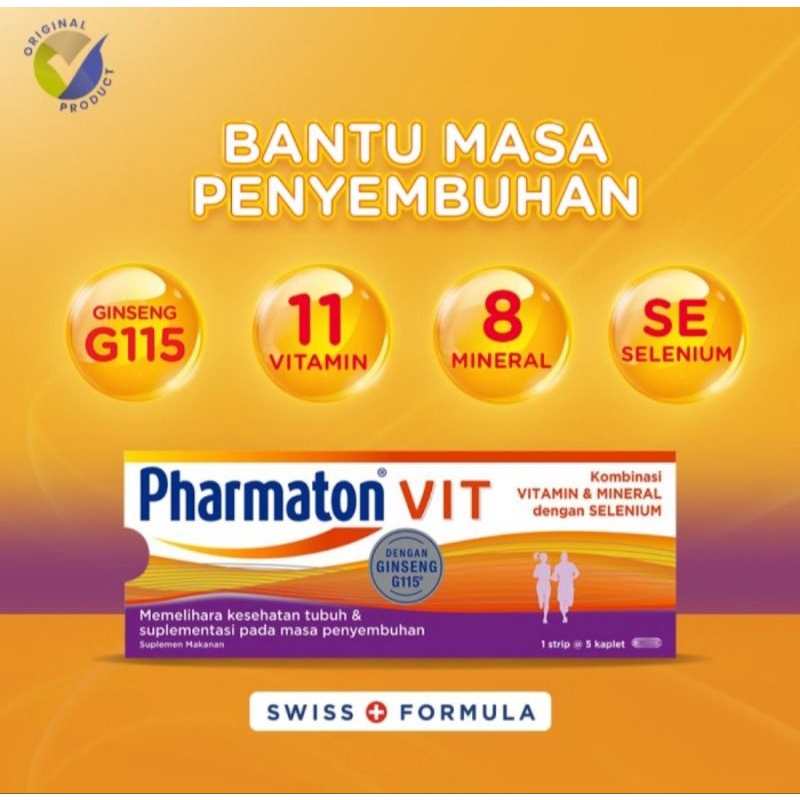 Jual Pharmaton Vit dan Pharmaton Formula Multivitamin (1 strip = 5pcs ...