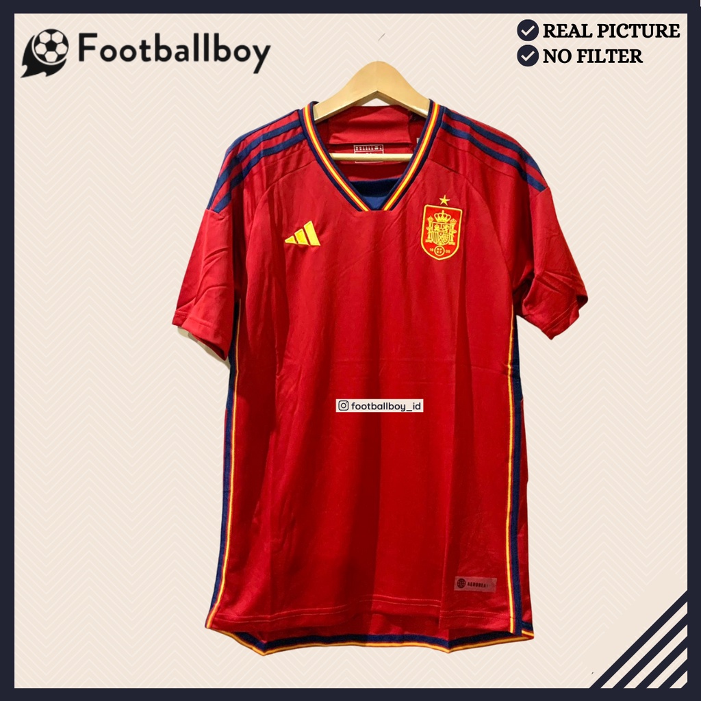 Jual Jersey Baju Bola Timnas Negara Spain Spanyol Home Piala Dunia World Cup 2022 [GRADE ORI ...