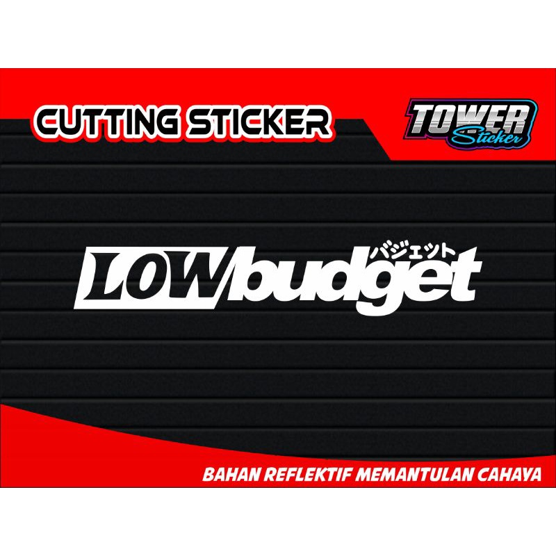 Jual Sticker cutting LOW BUDGET satu warna bahan reflektif memantulkan ...