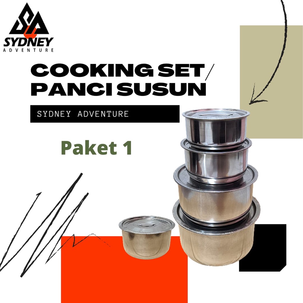 Jual Cooking Set/Nesting Susun/Panci Susun | Shopee Indonesia