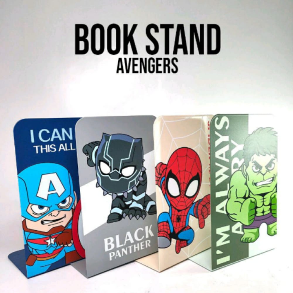 Jual STAND BOOK / BOOK END / PEMBATAS BUKU MOTIF SUPER HERO BAHAN BESI ...