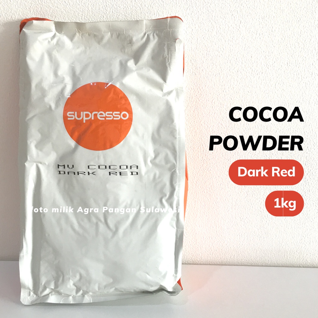 Jual Cocoa Powder Dark Red Supresso 1kg | Bubuk Coklat Pure Chocolate ...