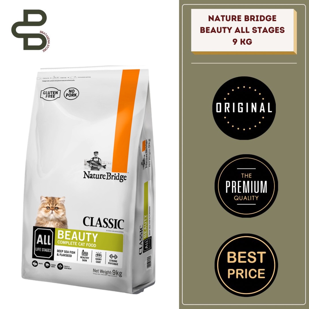 Jual NATURE BRIDGE BEAUTY CAT FOOD FOR ALL STAGES 9 KG FRESHPACK ...