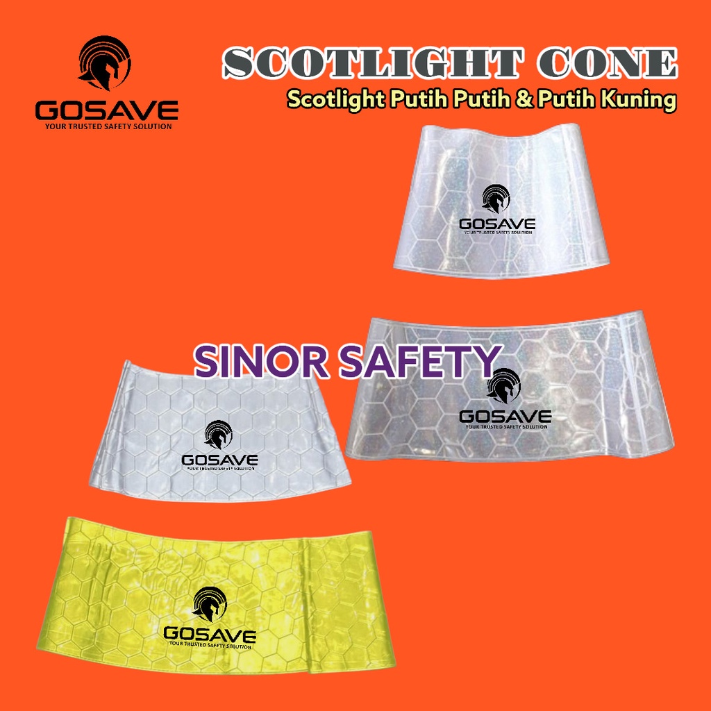 Jual 1 Set Scotlight Kerucut Jalan Untuk Traffic cone Scotlite Sticker ...