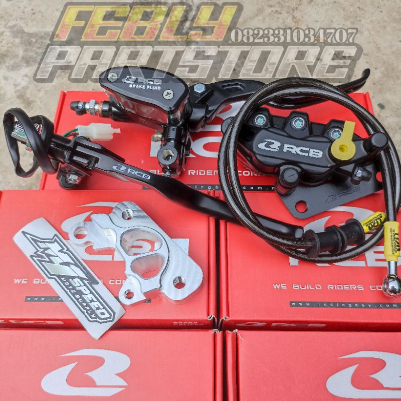 Jual PAKET SET MASTER KALIPER RCB RX KING FULL BLACK MASTER RCB OVAL 14MM SET HANDLE KOPLING RCB ...