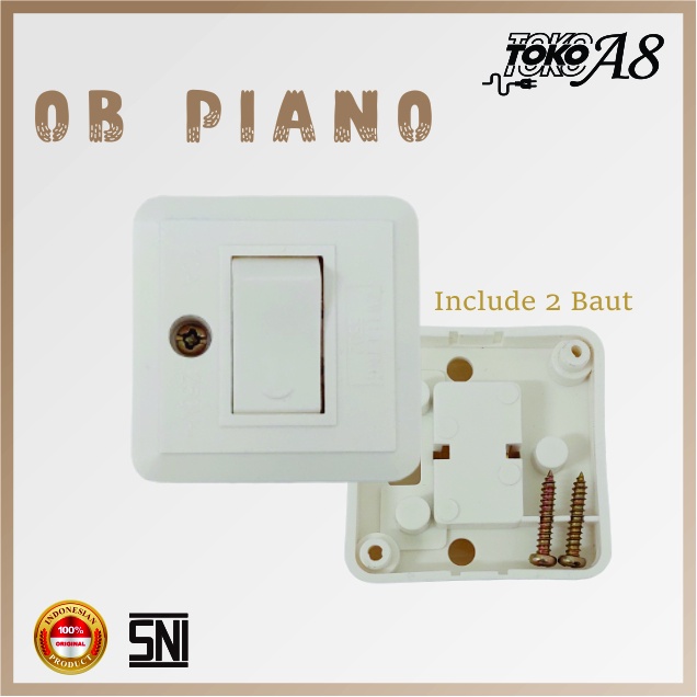 Jual Saklar OB Piano Engkel / Saklar Tempel | Shopee Indonesia