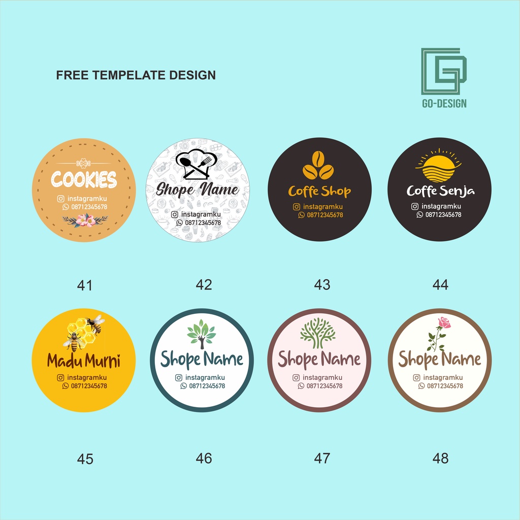 Jual CETAK STIKER vinyl / LABEL BULAT LABEL NAMA LABEL MAKANAN TOPLES ...