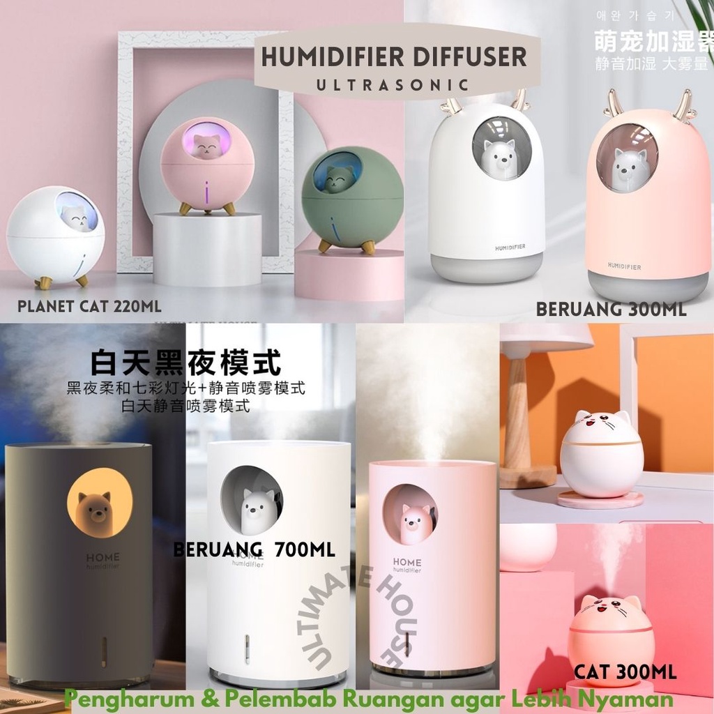 Jual Humidifier Usb Air Diffuser Purifier Pelembab Ruangan Cat Planet ...