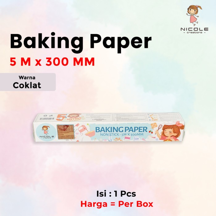 Jual Baking paper/Kertas Baking/Kerts Roti Anti Lengket 5mx300 mm by ...