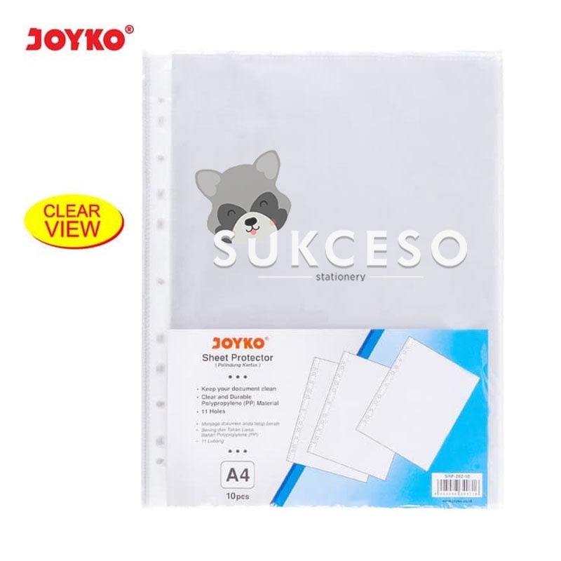 Jual Joyko Sheet Protector SHP-202-10 A4 isi 10 Pcs PP Pocket | Shopee ...