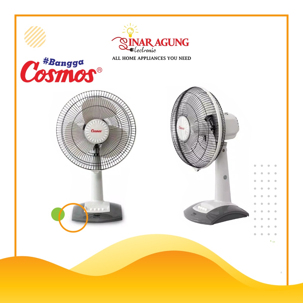 Jual COSMOS Kipas Angin Meja Desk Fan 12DARN / 12 DAR N Garansi Resmi ...