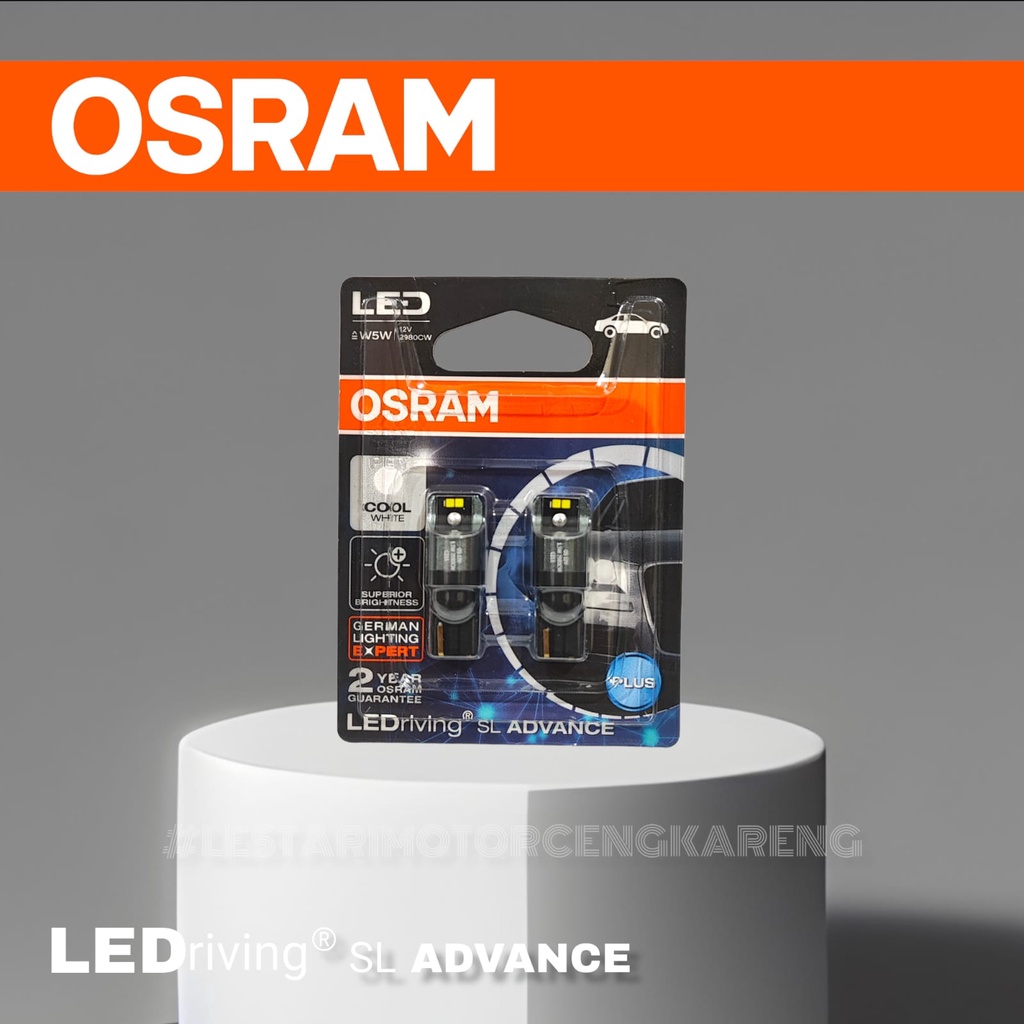 Jual Lampu Kecil Senja Kota LED T10 Osram Genuine Putih 6000K W5W ...