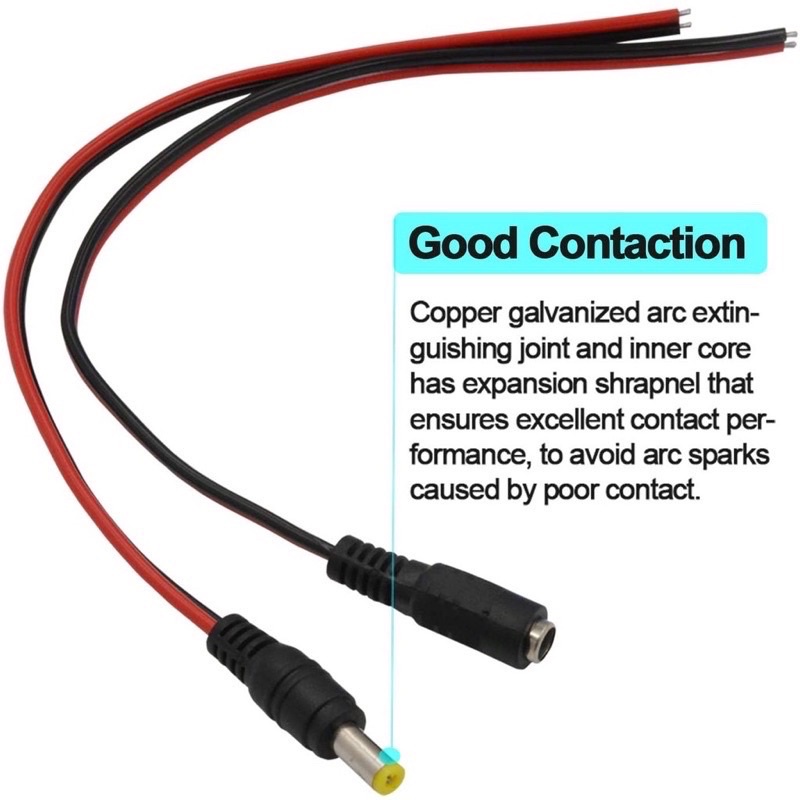 Jual Jack dc Kabel Male Jack DC Female cctv / Kabel dc cctv adaptor dc ...