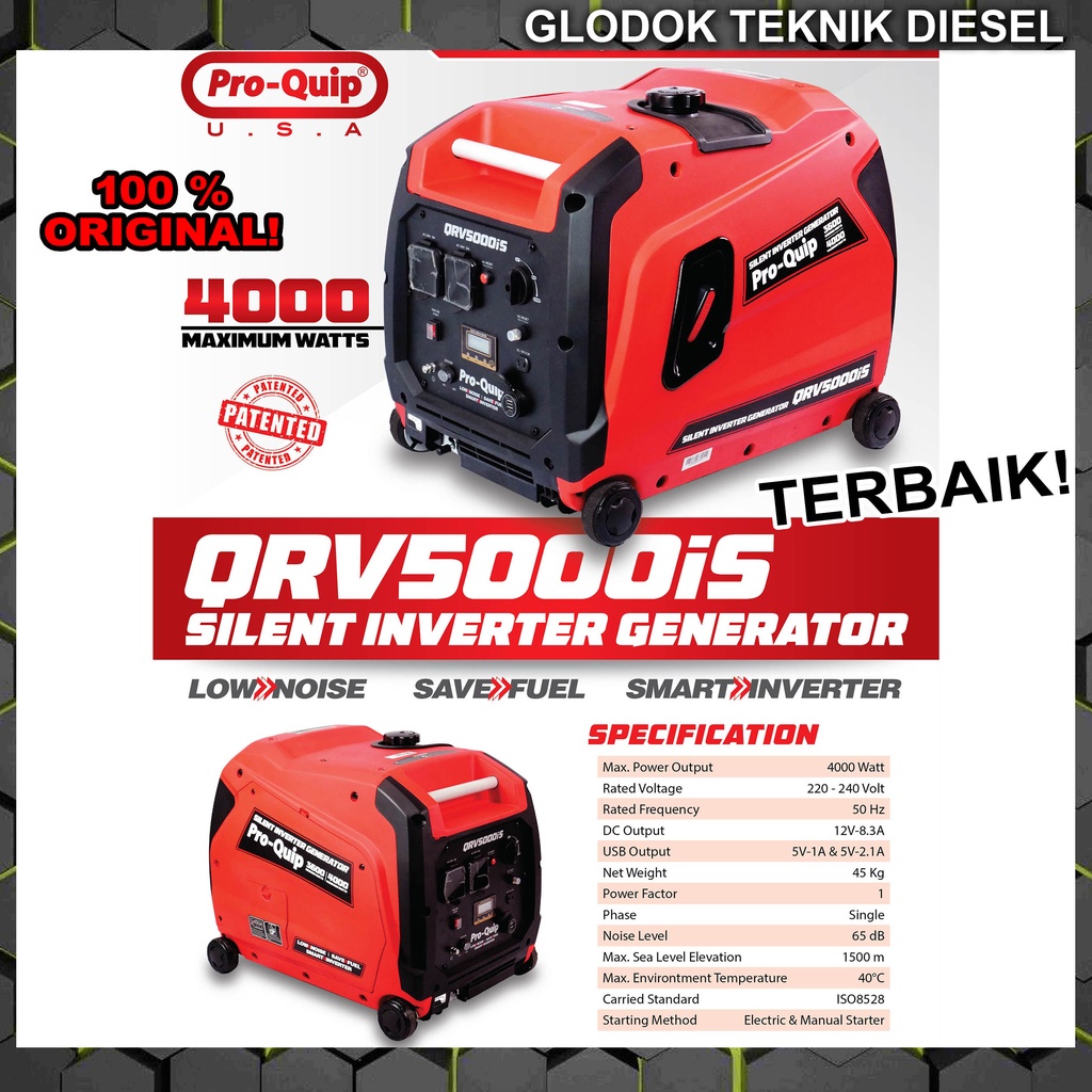 Jual Proquip Genset Super Silent Inverter 4000 Watt W 5kva Japan ...