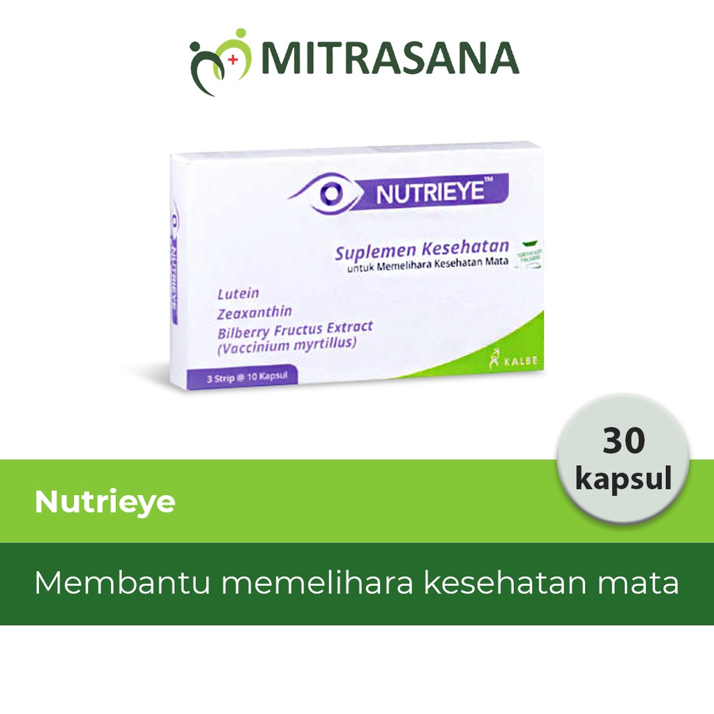 Jual NutriEye 3 Strip x 10 kapsul - Suplemen Kesehatan Mata | Shopee ...