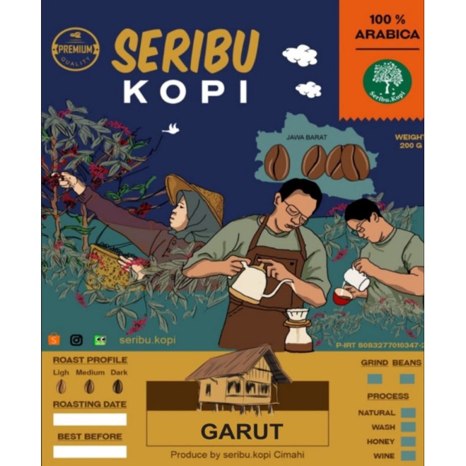 Jual Kopi Arabika Garut 200gr Seribu Kopi | Shopee Indonesia