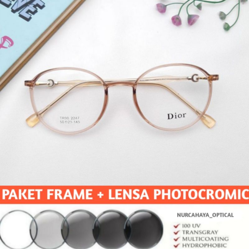 Jual frame 2247 kacamata wanita antiradiasi masakini bisa riques lensa ...